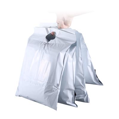 China Double Glue Poly Mailer Bag White Biodegradable Shipping Bags Tear Resistant for sale