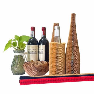 China Brown Honeycomb Sleeve Packaging Kraft Paper Cushion Wrap Packaging Recyclable for sale