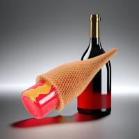 China Customized Honeycomb Paper Sleeve Fillable Wine Bottle Protective Packaging Wrappable for sale