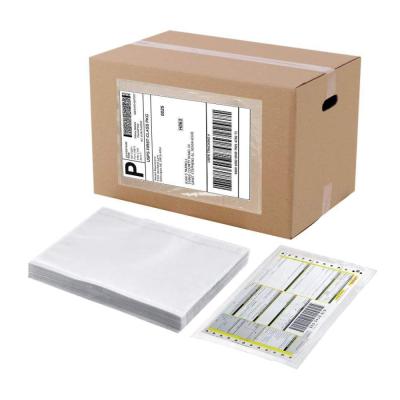China Self Adhesive Shipping Label Envelope Pouches Custom Printed Packing List Pouches Eco Friendly for sale