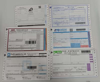 China Custom Sizes Courier Air Waybill Digital Printing Carbonless Papers For Air Cargo Transportation for sale