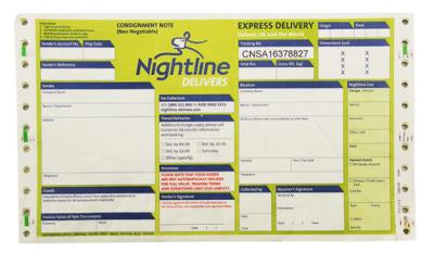 China Courier Air Waybill Sticker Rectangular International Express Air Waybill Customized for sale