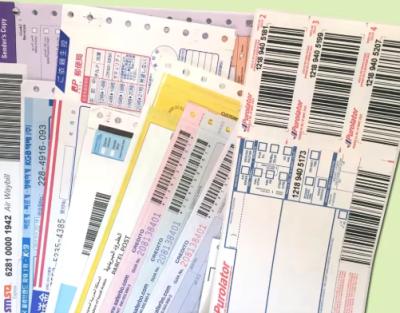 China Rectangular Courier Air Waybill Customized Airway Bill With Carbon for sale