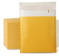 China Biodegradable Self Seal Bubble Bags Waterproof Custom Poly Bubble Mailer Orange for sale