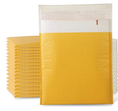 China Biodegradable Self Seal Bubble Bags Waterproof Custom Poly Bubble Mailer Orange for sale