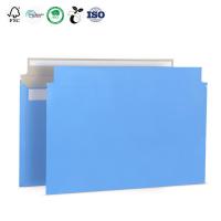 China Biodegradable Cardboard Envelope Mailer Light Blue Rigid Cardboard Mailers Customized for sale