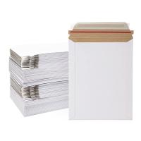 China Custom White Cardboard Envelope Lightweight Kraft Cardboard Envelopes For Protecting Documents for sale