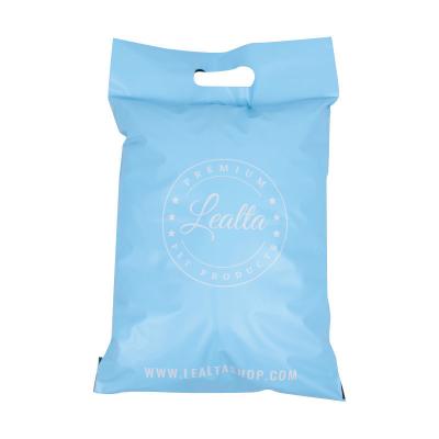 China Soft Poly Mailer Bag Blue Thick Poly Mailers With Hand Length Handle for sale