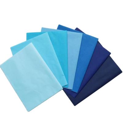 China Paper Wrapping Roll Gift Wrapping 17gsm Blue Colored Paper Tissue Paper for sale