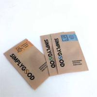 China Three Side Sealed Kraft Paper Bag Customized Small Brown Paper Bags Biodegradable For Cleaning Tablet for sale
