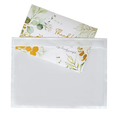 China A4 A5 Mailing Label Pouches Clear Self Adhesive Packing Slip Pouch For Packing Slips Invoice Label for sale