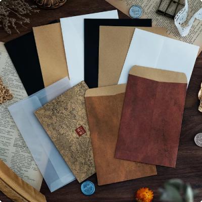 China Vintage Kraft Paper Envelopes for Letter Writing Invitation Gift Card Packaging for sale