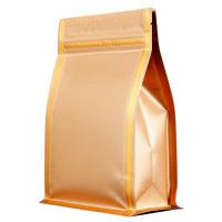 China Side Gusset Pouch Kraft Paper Bag Embossing Hot Stamping Surface Handling Industrial Food Gift Clothing Packaging Solution for sale
