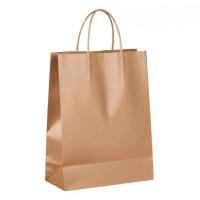 China Brown Large Kraft Bag with Handles Ideal Packaging Industrial Food Gift Clothing Durable and Environmentally Friendly for sale