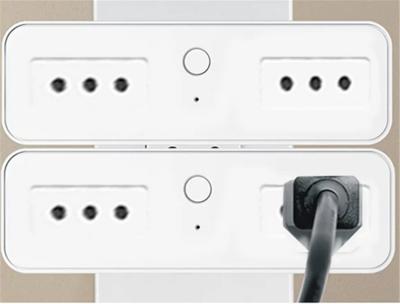 China Dual Plug 2x2 Chile Standard Power Outlet 10A 250V for Industrial Use for sale