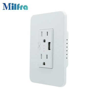 China US 120 Style Smart Wall Socket with USB-C 20W Fast Charging for sale