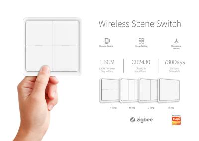 China Smart Wireless Scene Switch 4 Button Remote Control for Home Automation for sale