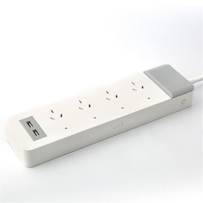 China AU Type Smart Power Strip with USB Ports 2500W 10A Surge Protection for sale