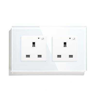 China 146mm Double UK Wi-Fi Socket Smart Outlet Remote Control 13A for sale