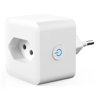 China Zigbee Brazil Smart Socket 16A WiFi Remote Control Power Outlet for sale