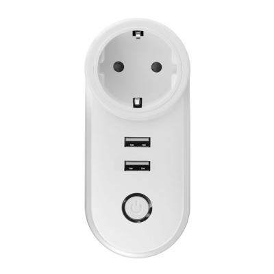 China Wi-Fi Dual USB Wall Socket 15A 125V Smart Outlet with Remote Control for sale