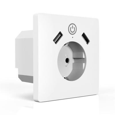 China Smart Wall Socket 16A WiFi Remote Control EU Standard White for sale