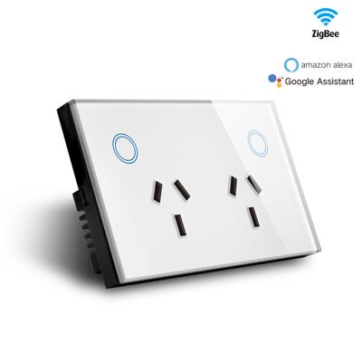 China Zigbee Smart Wall Socket 10A 250V Australia Standard Power Point for sale