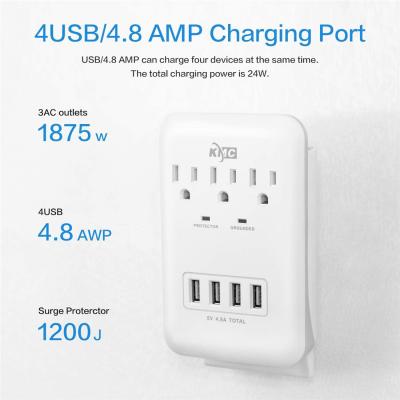 China KMC Surge Protector Socket 10A 250V Overload Protection Power Strip for sale