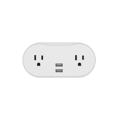 China Smart Plug 2 Sockets 2 USB US Version 15A 125V Surge Protection for sale