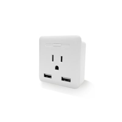China Smart Plug with Dual USB Ports 15A 125V US Type Outlet for sale