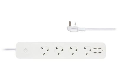 China Smart Power Sockets 4AC4USB UK Type 13A 4 USB Ports Surge Protection for sale