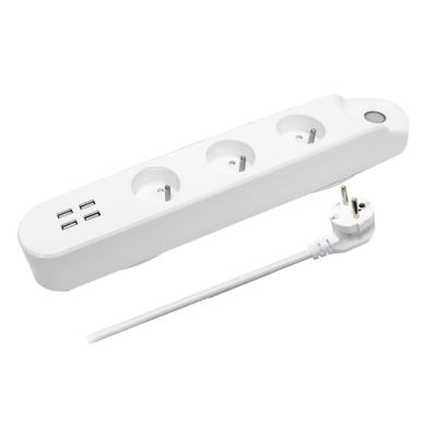 China Smart Power Strip 3AC4USB French Version for sale