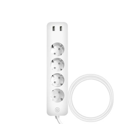 China EU 16A Wi-Fi Power Strip Smart Surge Protector 2500W Remote Control for sale