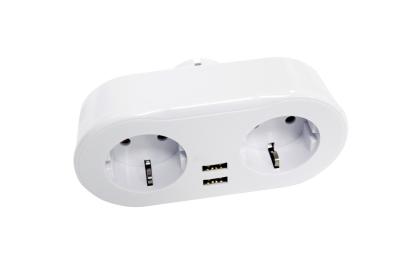 China Smart Plug 2 Sockets 2 USB 16A 250V WiFi Outlet with Remote Control for sale