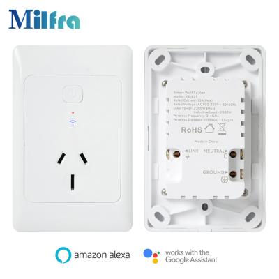 China KS-821 Smart Wall Socket 16A WiFi EU Standard Remote Control Power Outlet for sale
