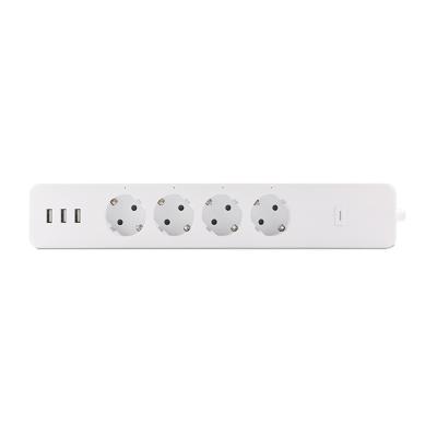 China 4 Way + USB EU Standard 16A WiFi Smart Power Strip Sub-control for sale