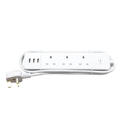 China UK Standard 13A 3 Way USB Wi Fi Smart Power Strip with Power Metering for sale