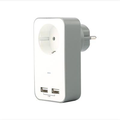 China EU Wi-Fi Plug(16A) With USB Ports And Support Power Meter for sale