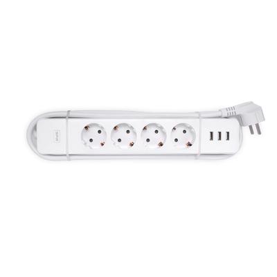 China 4 Way + USB EU Standard 16A WiFi Smart Power Strip Power Metering Function for sale