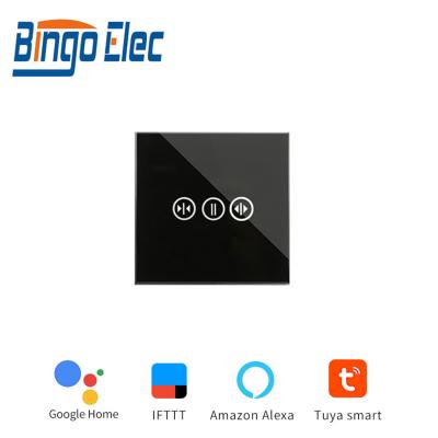 China Bingoelec Smart Wi-Fi Touch Curtain Switch Alexa Tuya Control Wall Switch Neutral Live 120V 240V for sale