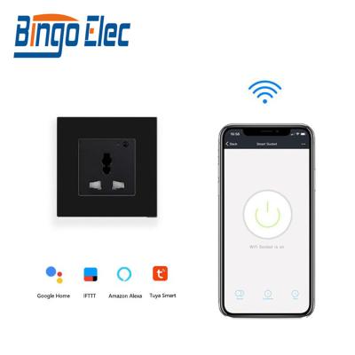 China Bingoelec Universal Wi-Fi Smart Socket 16A White Black Works with Google Home for sale