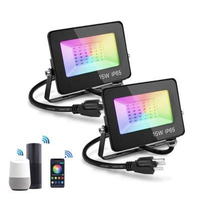 China Smart LED Floodlight RGB Dimmable 50W 6500K Outdoor Security Light for sale