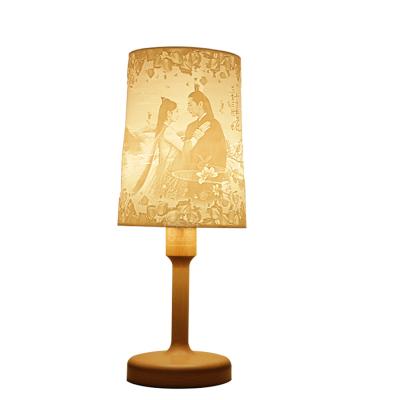 China 3D Print Emboss Table Lamp 12W LED USB Rechargeable Touch Control for sale