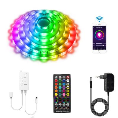 China Smart Addressable LED Strip Light 5V 60 LEDs per Meter RGB Color Changing for sale