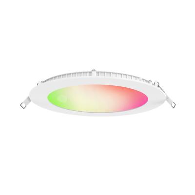 China 12W Slim LED Downlight RGB+CCT Dimmable 220V EU Standard for sale