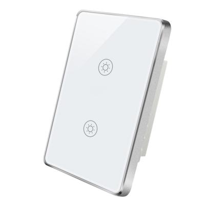 China 2 Gang Magnetic Relay Light Switch Without Neutral Wire 10A 250V for sale