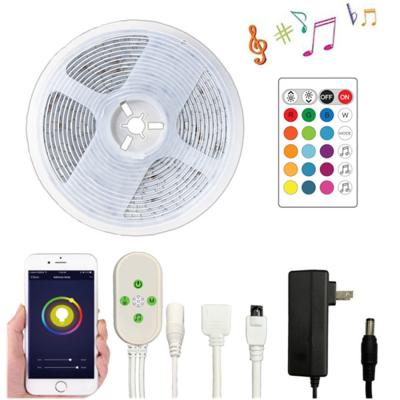 China 12V Wi-Fi Smart Sync Music Light Strip 5m RGB LED Strip with App Control for sale