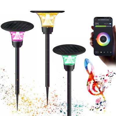 China Smart RGBWW Solar Lawn Light 12W 6000K Waterproof IP65 for Garden Decoration for sale