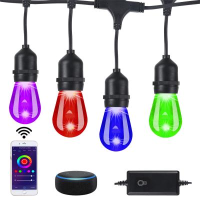 China Smart RGB IP65 Outdoor String Light 10m Garden Party Decoration for sale