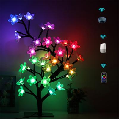 China Smart Wi-Fi Ambience Table Lamp Dimmable Bedside Night Stand Compatible with Alexa 12W for sale